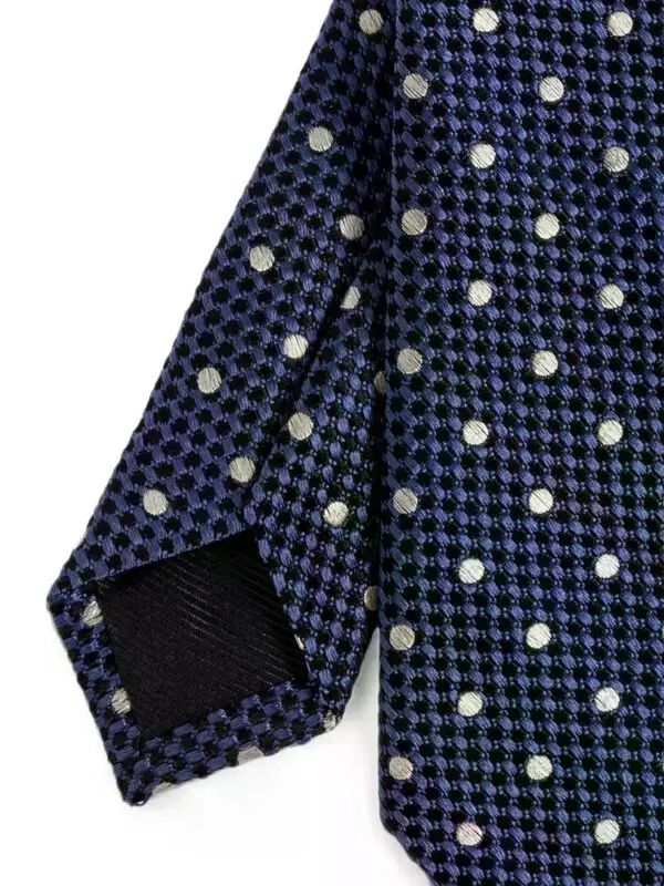 TOM FORD Polka-dot Silk Neck Tie - Blue