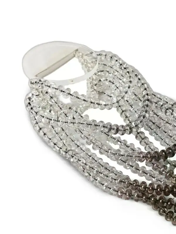 Emporio Armani Multi-strand Beaded Necklace - Grey