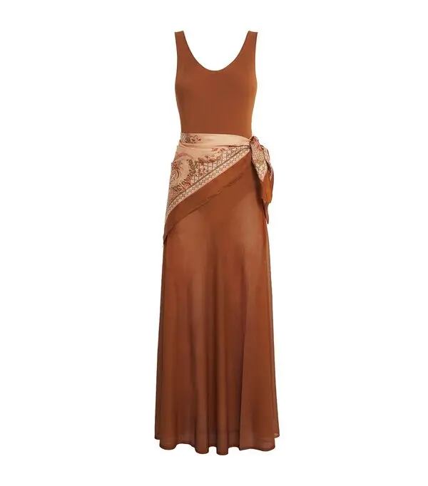 Zimmermann Scarf-detail Maxi Dress - Orange