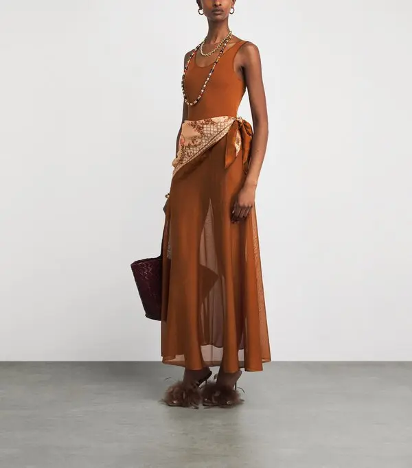 Zimmermann Scarf-detail Maxi Dress - Orange