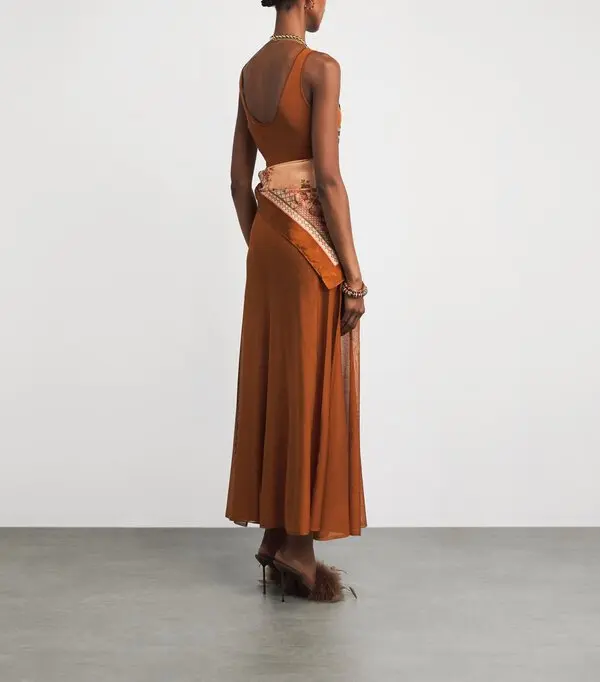 Zimmermann Scarf-detail Maxi Dress - Orange