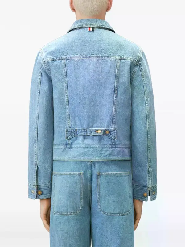 Thom Browne Selvedge Backstrap Denim Jacket - Blue