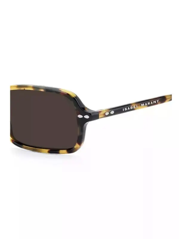 Isabel Marant Tortoiseshell Effect Rectangle Frame Sunglasses
