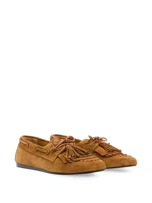 Isabel Marant Étoile Suede Loafers With Tassel Detail - Brown