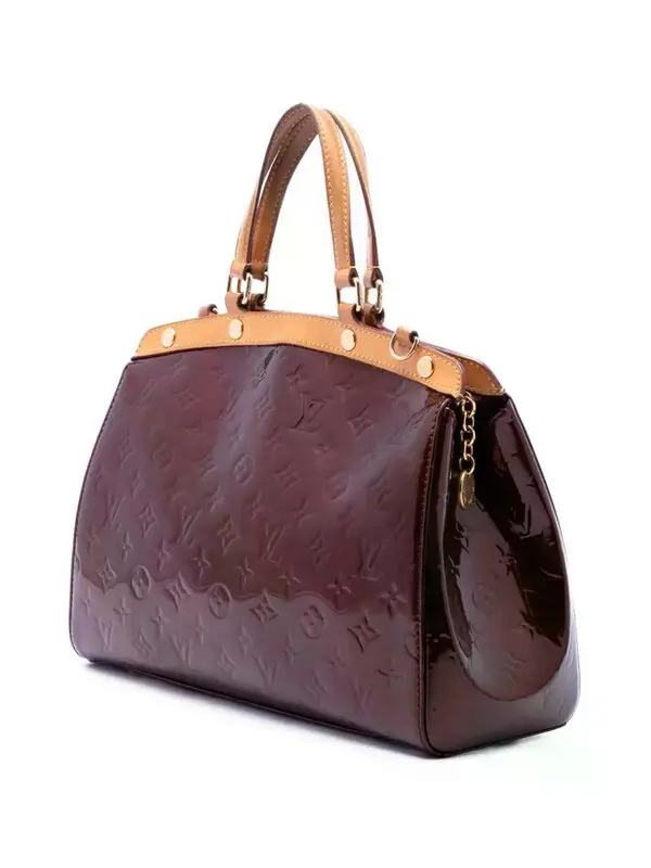 LOUIS VUITTON Monogram Vernis Brea Mm Satchel - Red