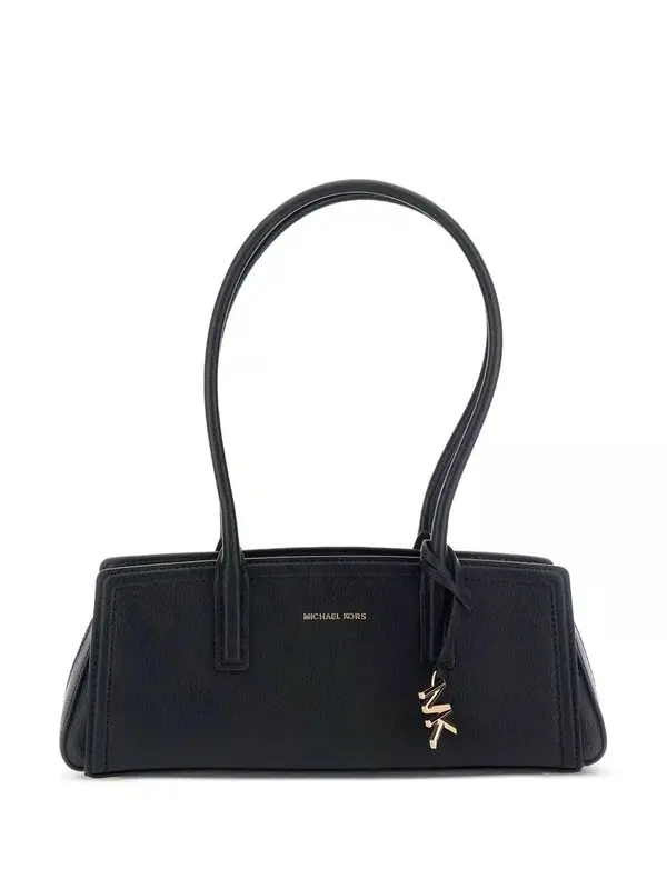 Michael Kors Logo-pendant Leather Tote Bag - Black