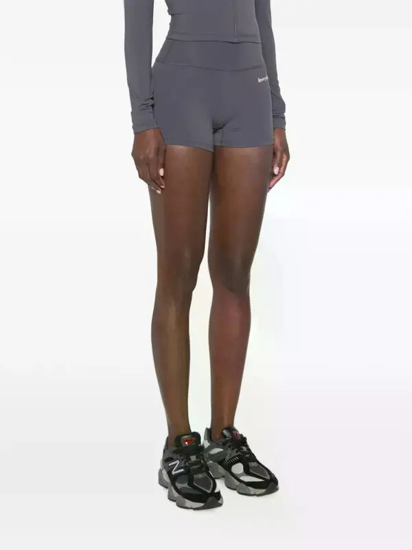 Sporty & Rich Logo-print High-waisted Shorts