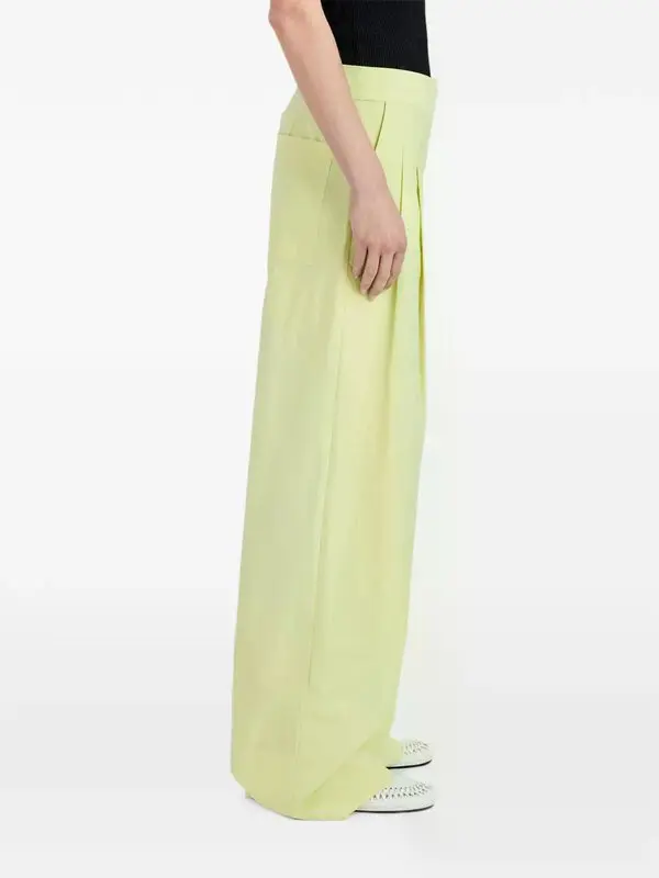 Proenza Schouler White Label Coralie Poplin Wide-leg Trousers - Yellow
