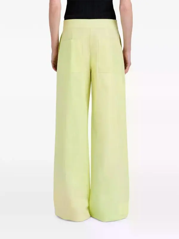Proenza Schouler White Label Coralie Poplin Wide-leg Trousers - Yellow