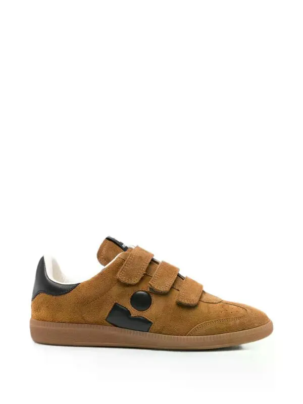 Isabel Marant Étoile Suede Touch-strap Sneakers - Brown