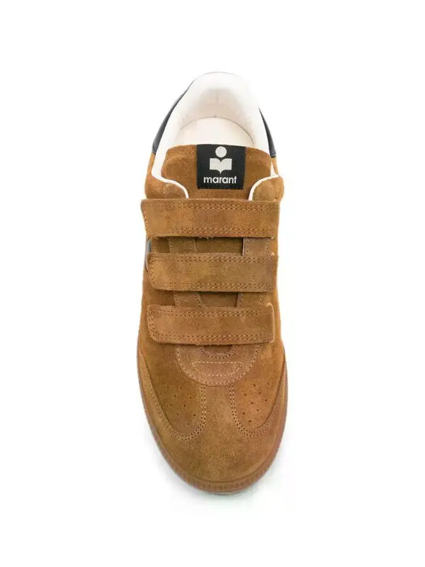 Isabel Marant Étoile Suede Touch-strap Low-top Sneakers - Brown