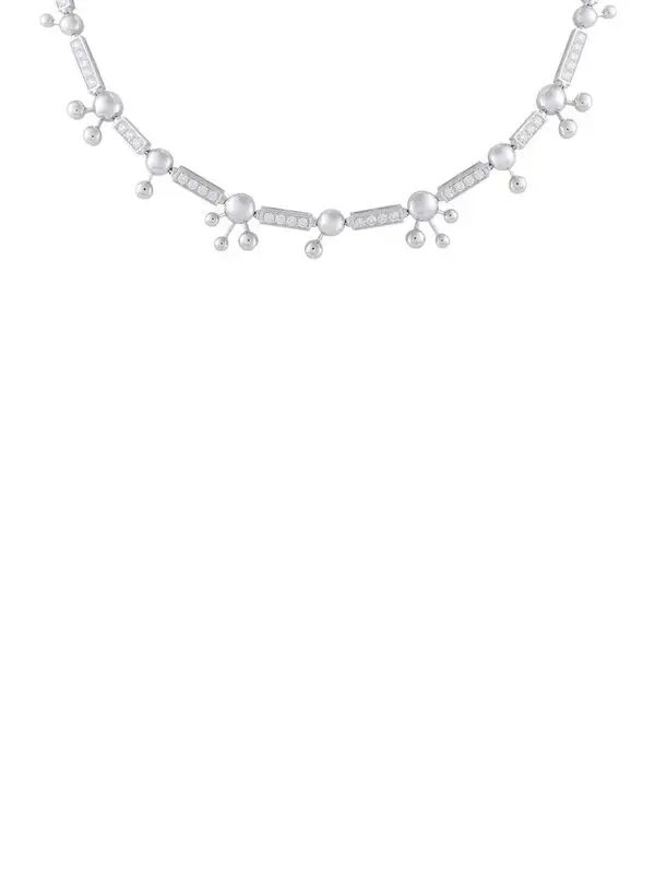 BVLGARI Astrale 18k White Gold Diamond Necklace - Silver