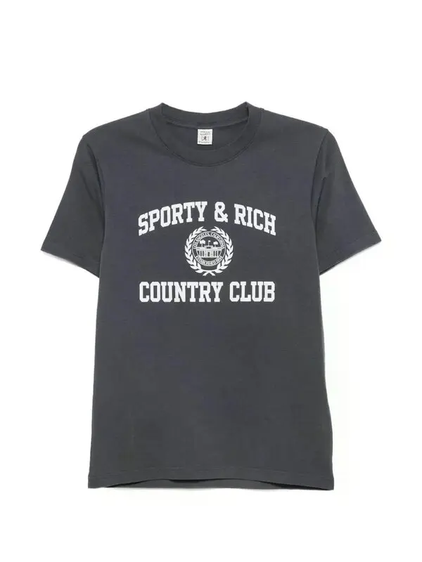 SPORTY & RICH Logo Print T-shirt - Grey