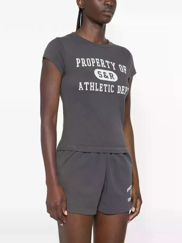 SPORTY & RICH Athletic Dept." Logo T-shirt - Grey