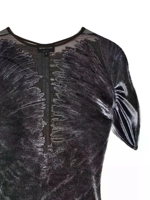 Giorgio Armani Sheer Panelled Velvet Effect Top