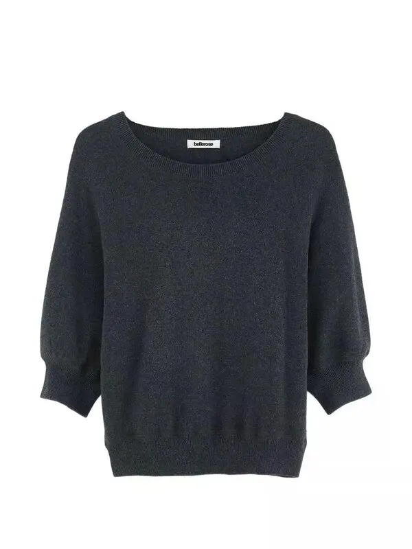 BELLEROSE Anglet Fine-knit Scoop-neck Sweater - Grey
