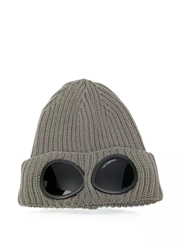 C.P. COMPANY Goggle Detail Beanie - Green