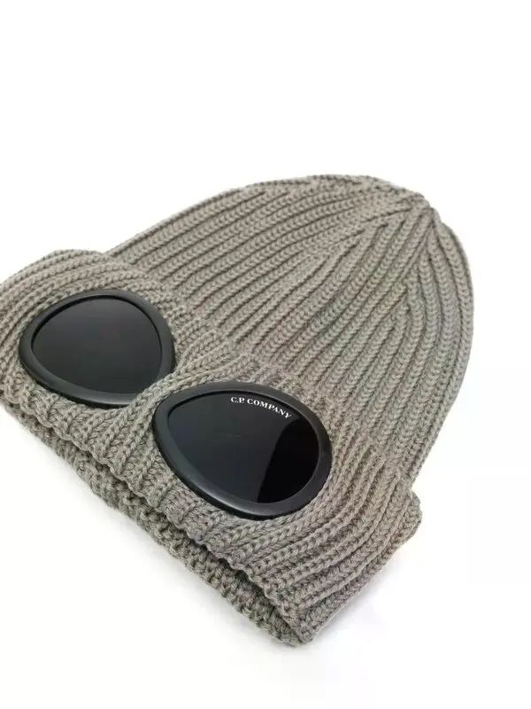 C.P. COMPANY Goggle Detail Beanie - Green