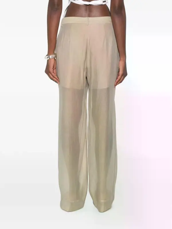 Sú Sheer Panel Wide-leg Trousers