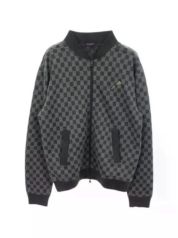 LOUIS VUITTON 2000s Damier Jacquard Bomber Jacket