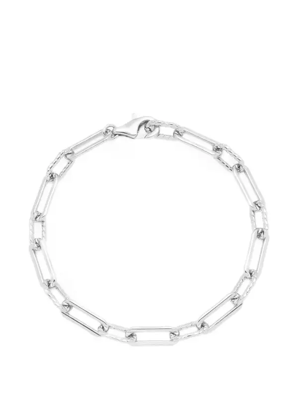 YOJ Plated Rope Chain Link Bracelet - Silver