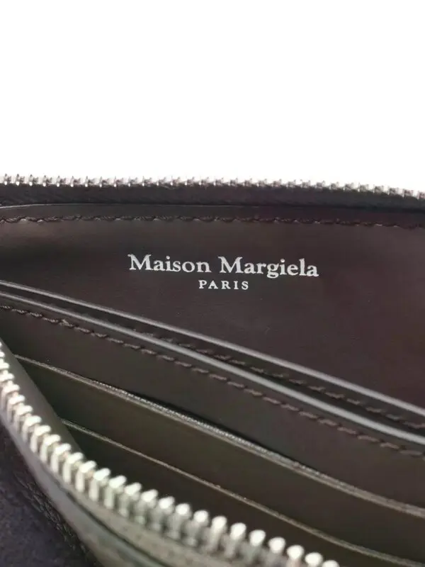 MAISON MARGIELA 2010s L-shaped Zipper Coin Purse - Brown