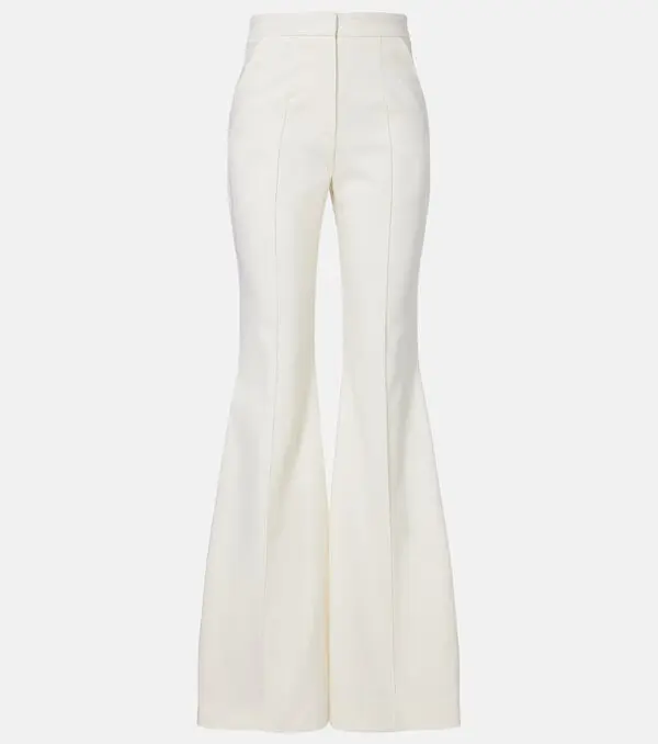 Costarellos Daline Wool-blend Flared Trousers