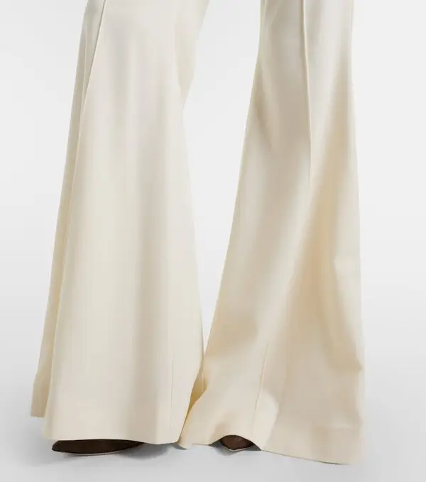 Costarellos Daline Wool-blend Flared Trousers