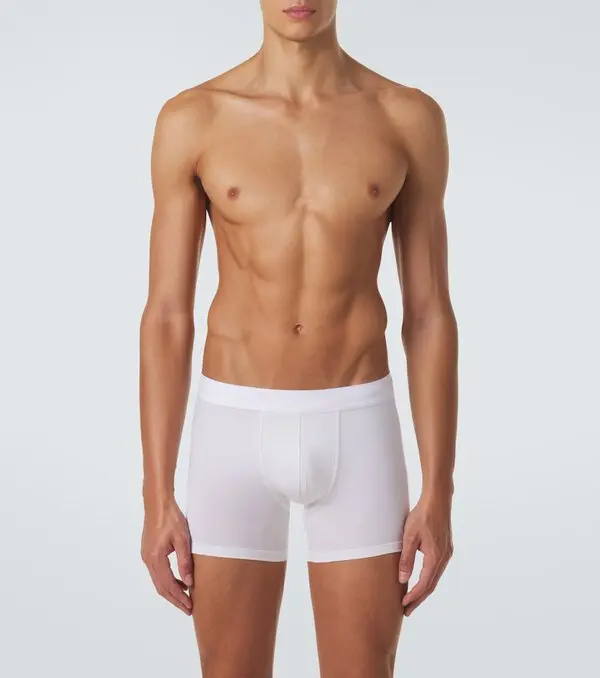 Zimmerli Cotton Jersey Boxer Briefs - White