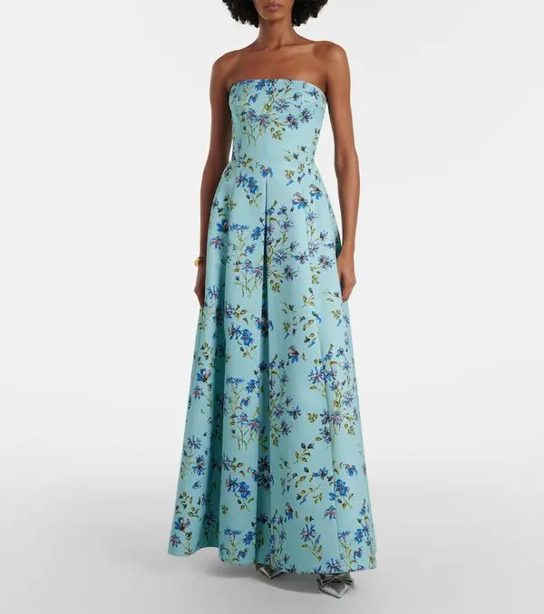 EMILIA WICKSTEAD Ragna Floral Taffeta Faille Gown