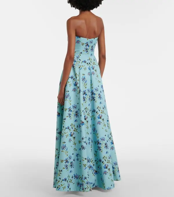 EMILIA WICKSTEAD Ragna Floral Taffeta Faille Gown