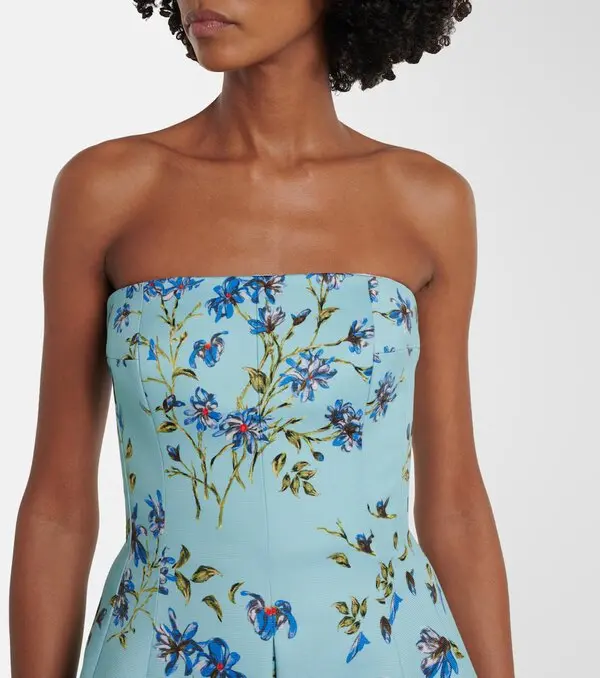 EMILIA WICKSTEAD Ragna Floral Taffeta Faille Gown