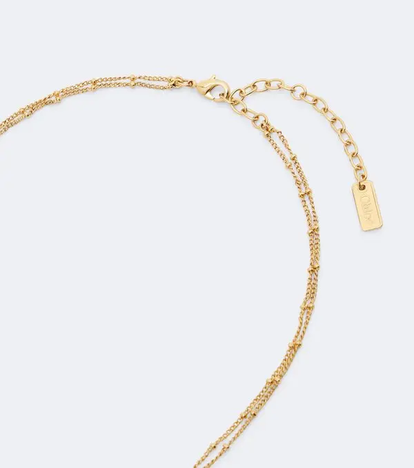 Chloé Mirror Pendant Necklace - Silver