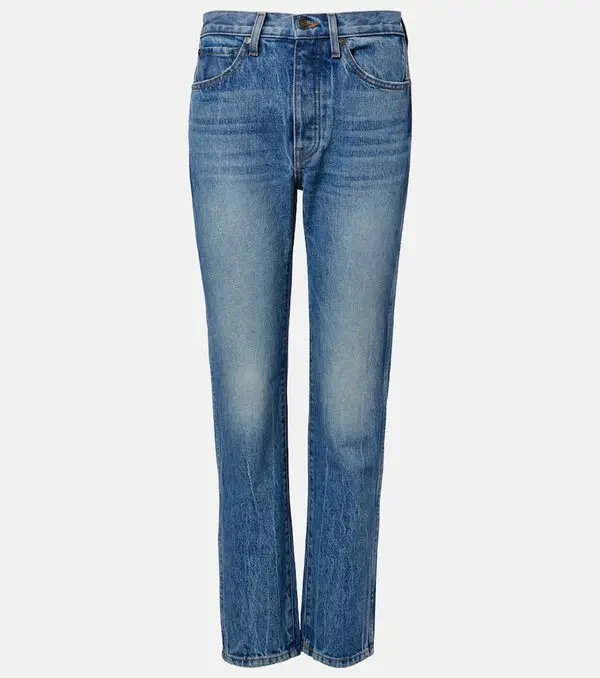 Khaite Finley Cropped Straight Jeans In Holbrook