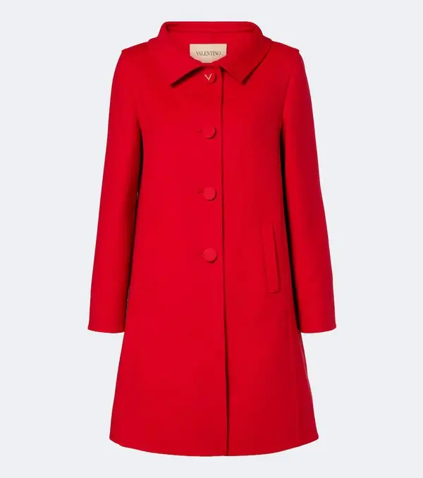 Valentino Garavani Wool And Cashmere Coat - Red