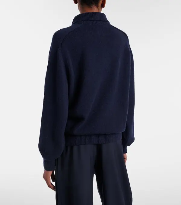 Khaite Jackson Wool And Cashmere Polo Sweater