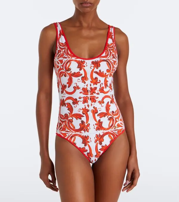 Dolce & Gabbana Majolica Print One-piece Swimsuit