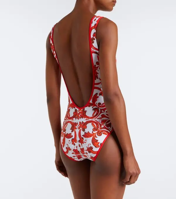 Dolce & Gabbana Majolica Print One-piece Swimsuit