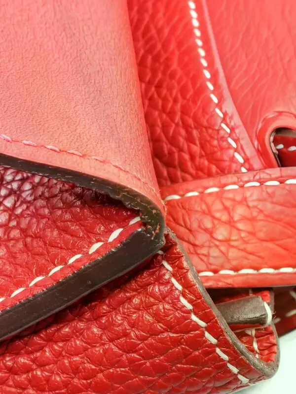 Hermès 31 Arzan Leather Handbag - Red