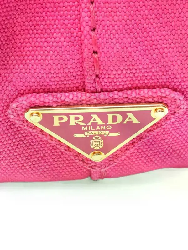 Prada 2000s Canapa Tote Bag - Pink