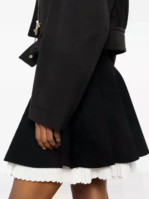 Sandro Pleated-hem Knitted Mini Skirt