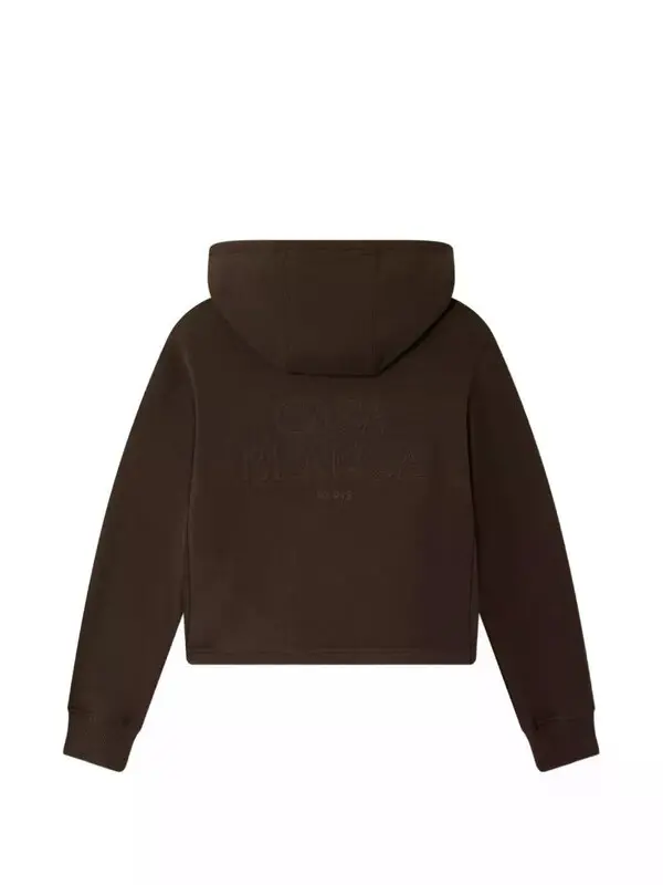 Casablanca Bead-embellished Cropped Hoodie