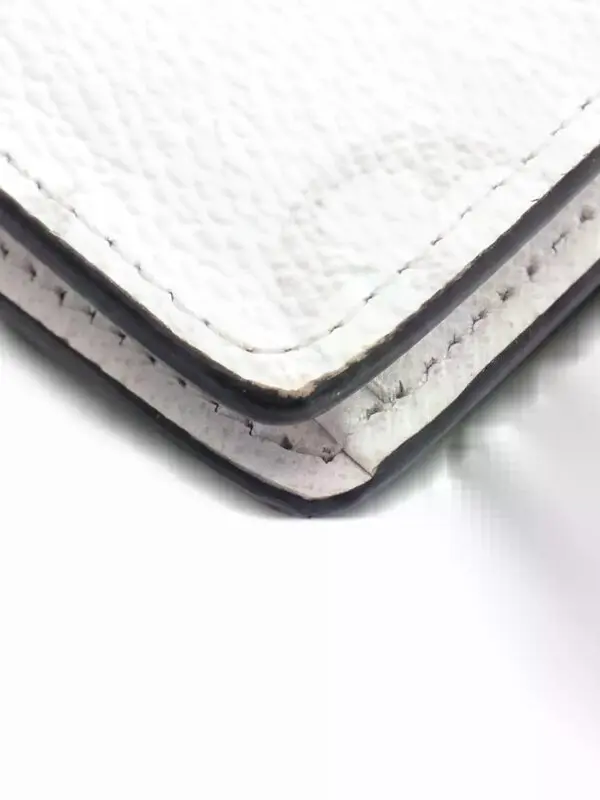 LOUIS VUITTON 2010s Taigarama Brazza Bi-fold Leather Wallet - Grey