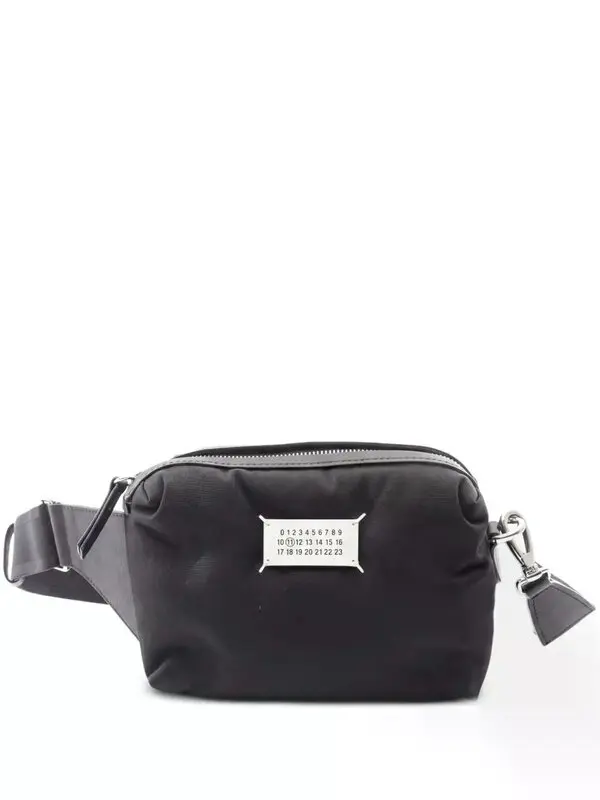 MAISON MARGIELA Glam Slam Sport Leather Shoulder Bag - Black