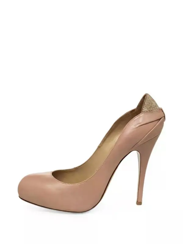 Valentino Garavani Embellished Leather Pumps - Neutrals