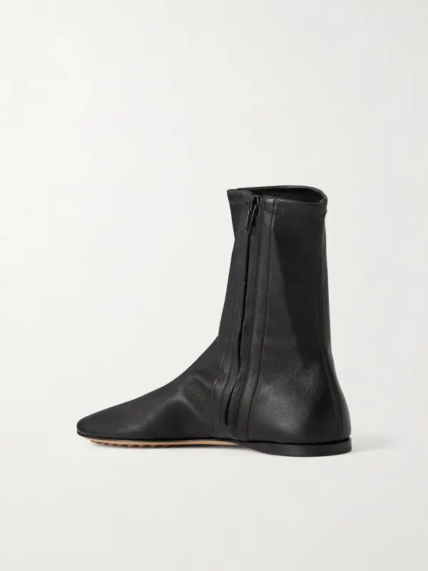 Bottega Veneta Cherry Leather Ankle Boots