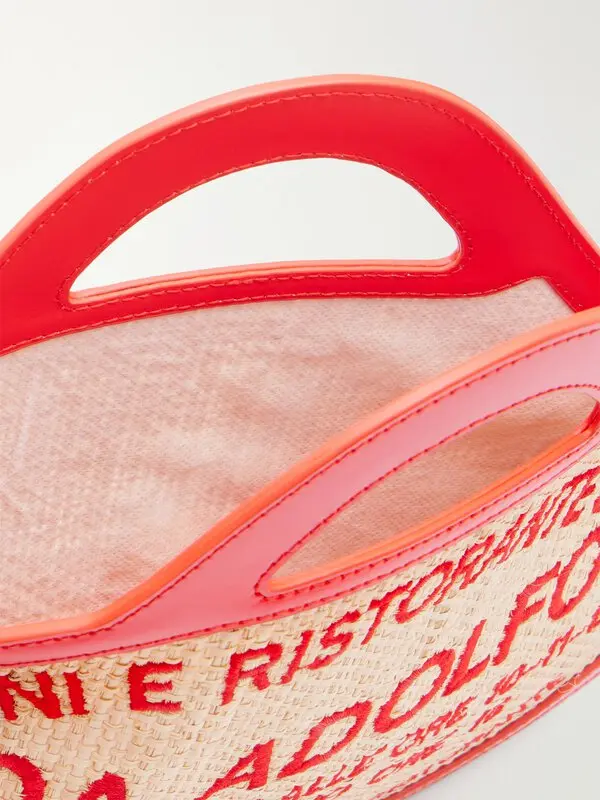 Staud Da Adolfo Cleo Raffia Fish Handbag