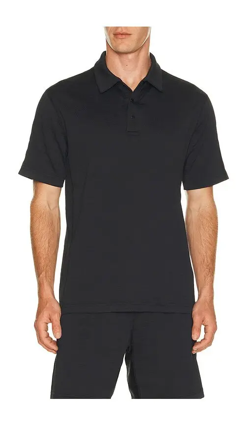 Reigning Champ Solotex Mesh Tiebreak Standard Polo In . Also - Black