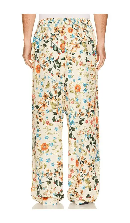 Agua Bendita Rene Printed Linen Trousers