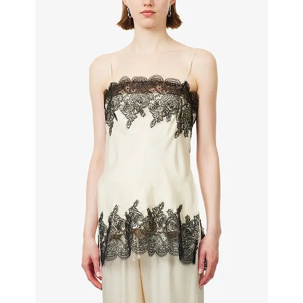 Dissh Mina Lace Woven Longline Top